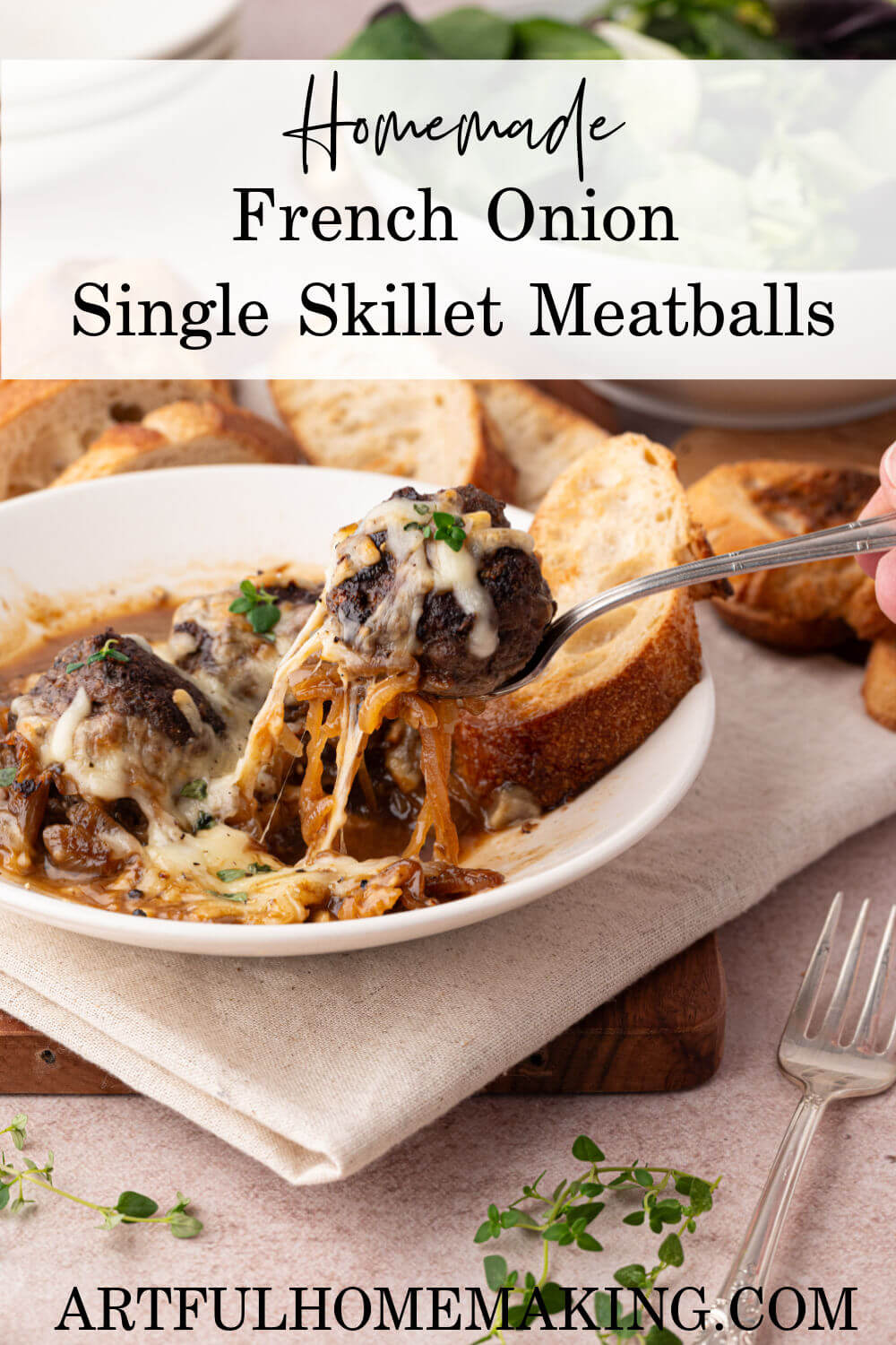 French Onion Meatballs Recipe - Artful Homemaking