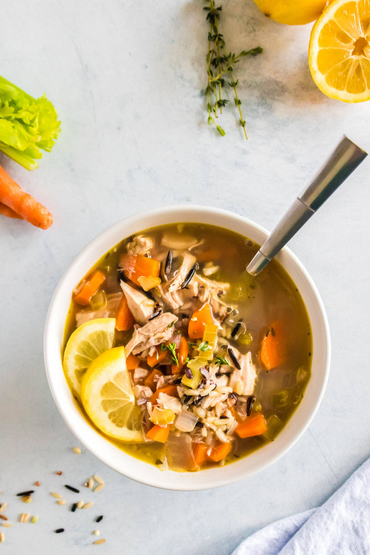 Lemon Chicken Rice Soup Recipe - Artful Homemaking