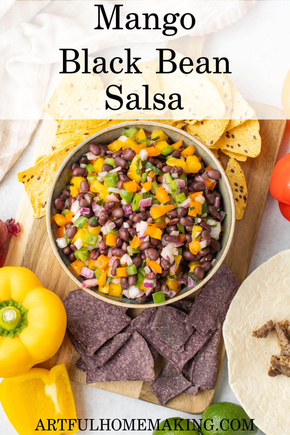 Mango Black Bean Salsa - Artful Homemaking