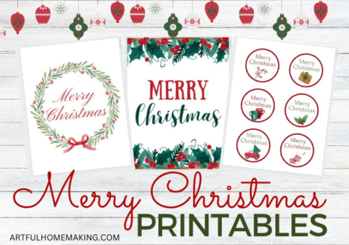 Free Merry Christmas Printable With 10 Designs - Artful Homemaking