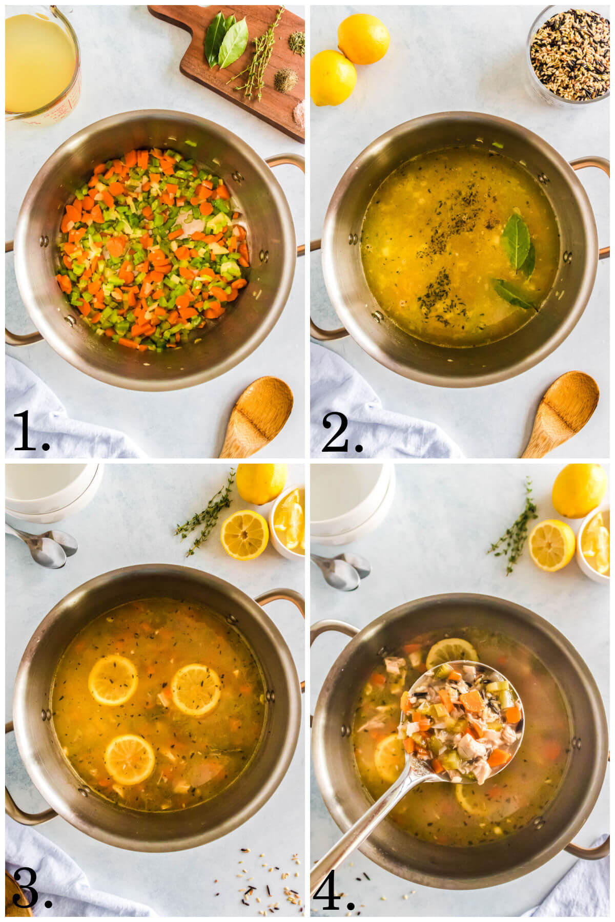 Lemon Chicken Rice Soup Recipe - Artful Homemaking
