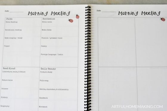 Charlotte Mason Homeschool Planner - Artful Homemaking