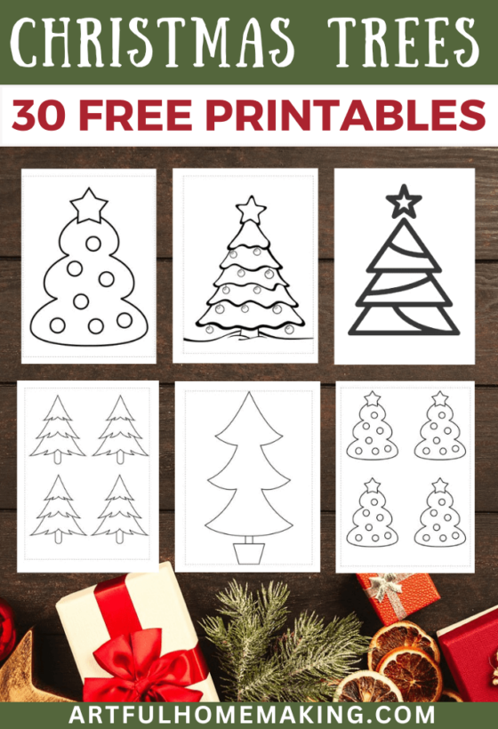 Free Christmas Tree Printable Templates (30 Designs) - Artful Homemaking