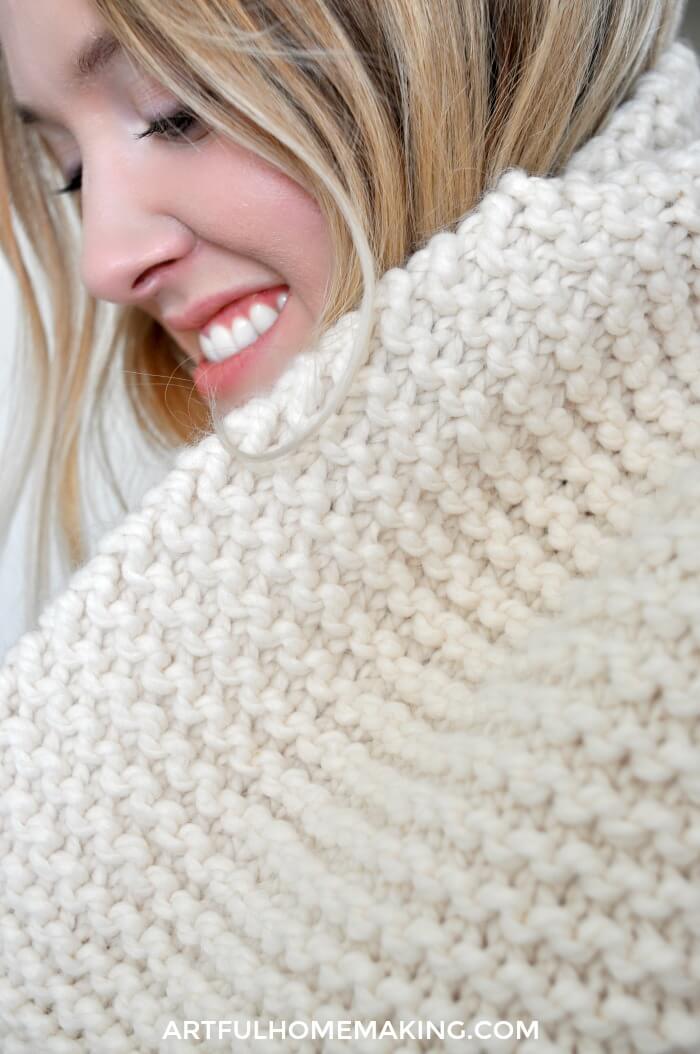 Easy Knit Cowl Pattern (Beginner Knitting) - Artful Homemaking