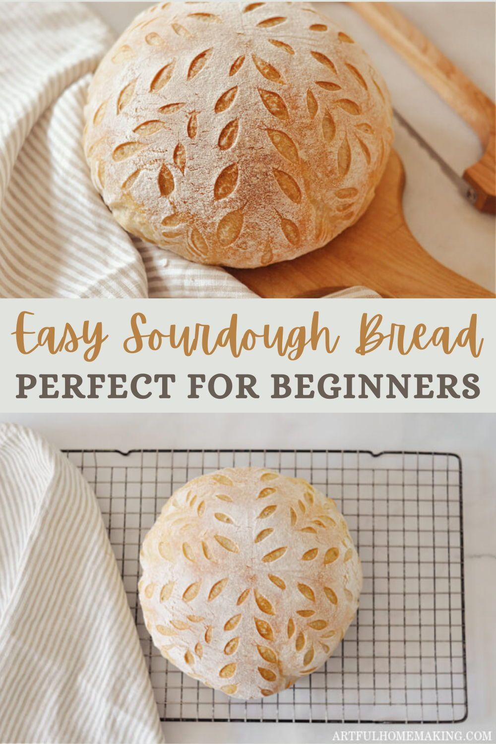 Easy Sourdough Bread Recipe (Perfect for Beginners) - Artful Homemaking