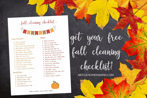 Fall Cleaning Checklist Printable - Artful Homemaking