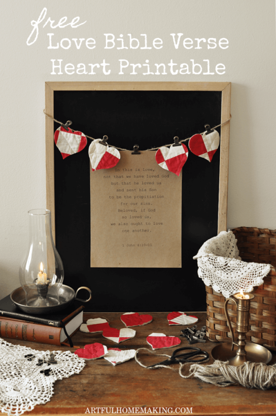 Love Bible Verse Heart Printable - Artful Homemaking