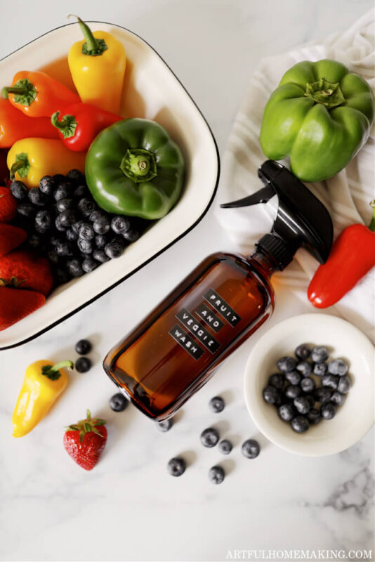 Homemade DIY Fruit and Veggie Wash Spray - Artful Homemaking