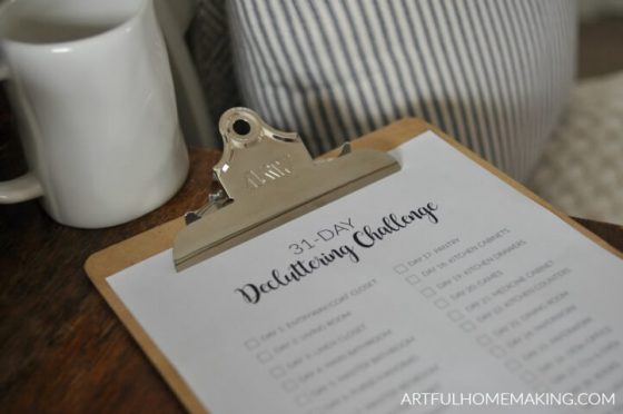 31-Day Home Decluttering Challenge - Artful Homemaking