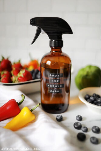 Homemade DIY Fruit and Veggie Wash Spray - Artful Homemaking