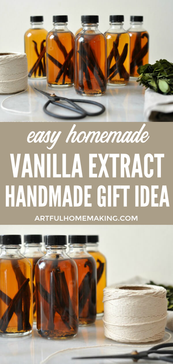 Homemade Vanilla Extract for Gifts - Artful Homemaking