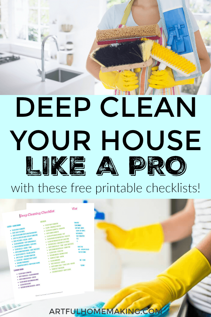 How to Deep Clean Your House | Deep Cleaning Checklist - Artful Homemaking
