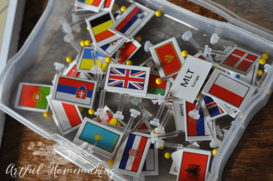 Hands-On Geography With Pin It! Maps - Artful Homemaking