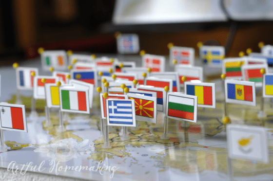 Hands-On Geography With Pin It! Maps - Artful Homemaking
