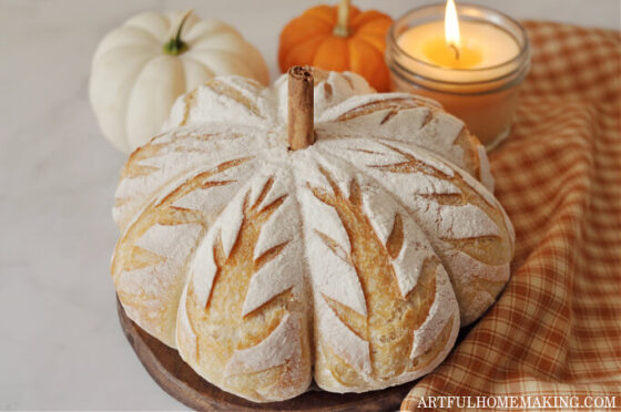 Pumpkin Shaped Sourdough Bread Loaf (How to Make It) - Artful Homemaking