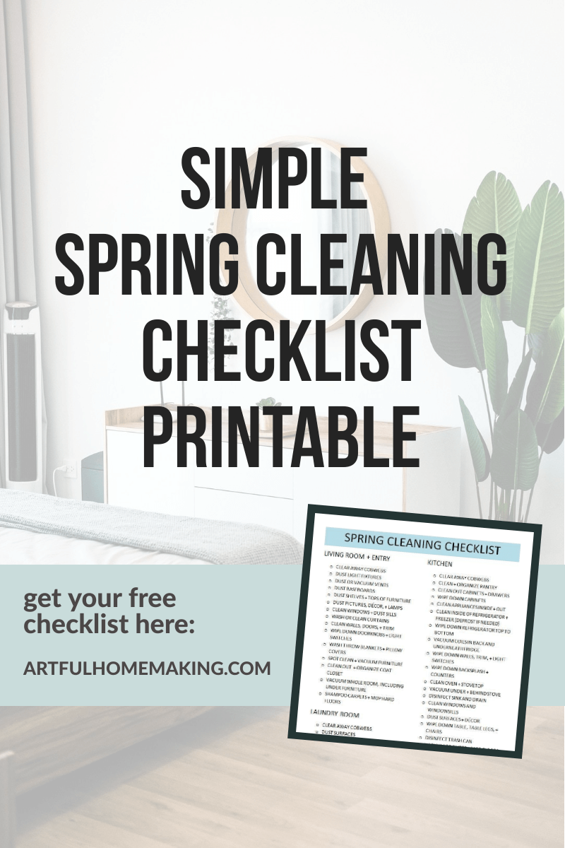 Spring Cleaning Checklist (Free Printable) - Artful Homemaking