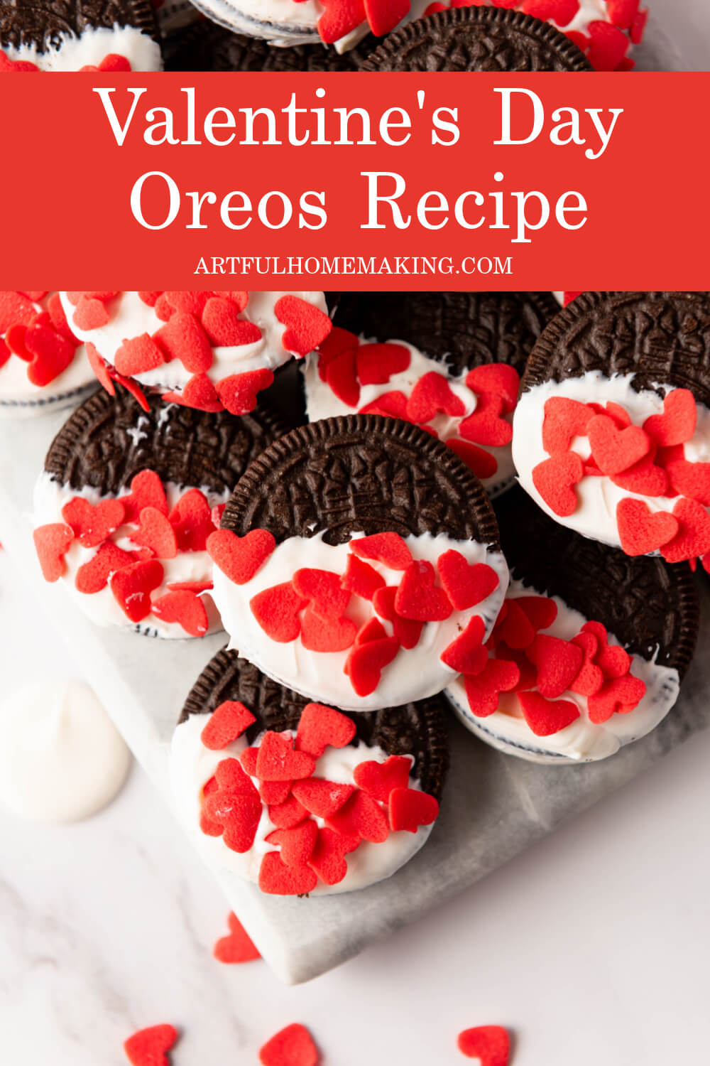 Valentine's Day Dipped Oreos - Artful Homemaking