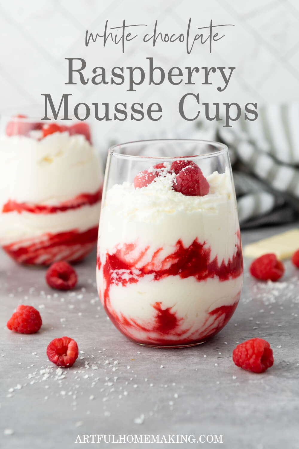 White Chocolate Raspberry Mousse - Artful Homemaking